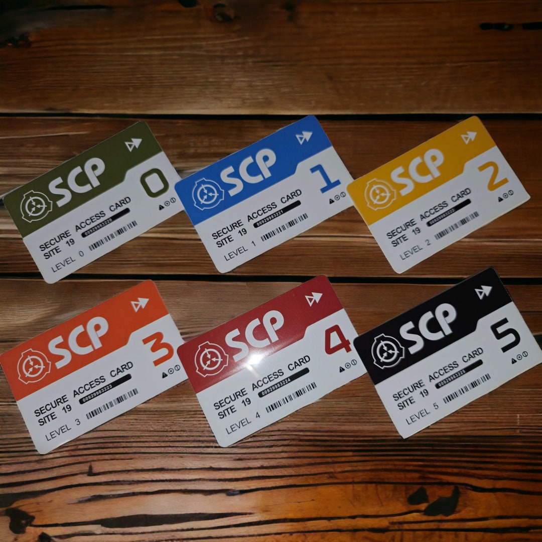 SCP Access Cards V4 / Die Cut Number Cosplay ID Cards / Plastic Cards ...