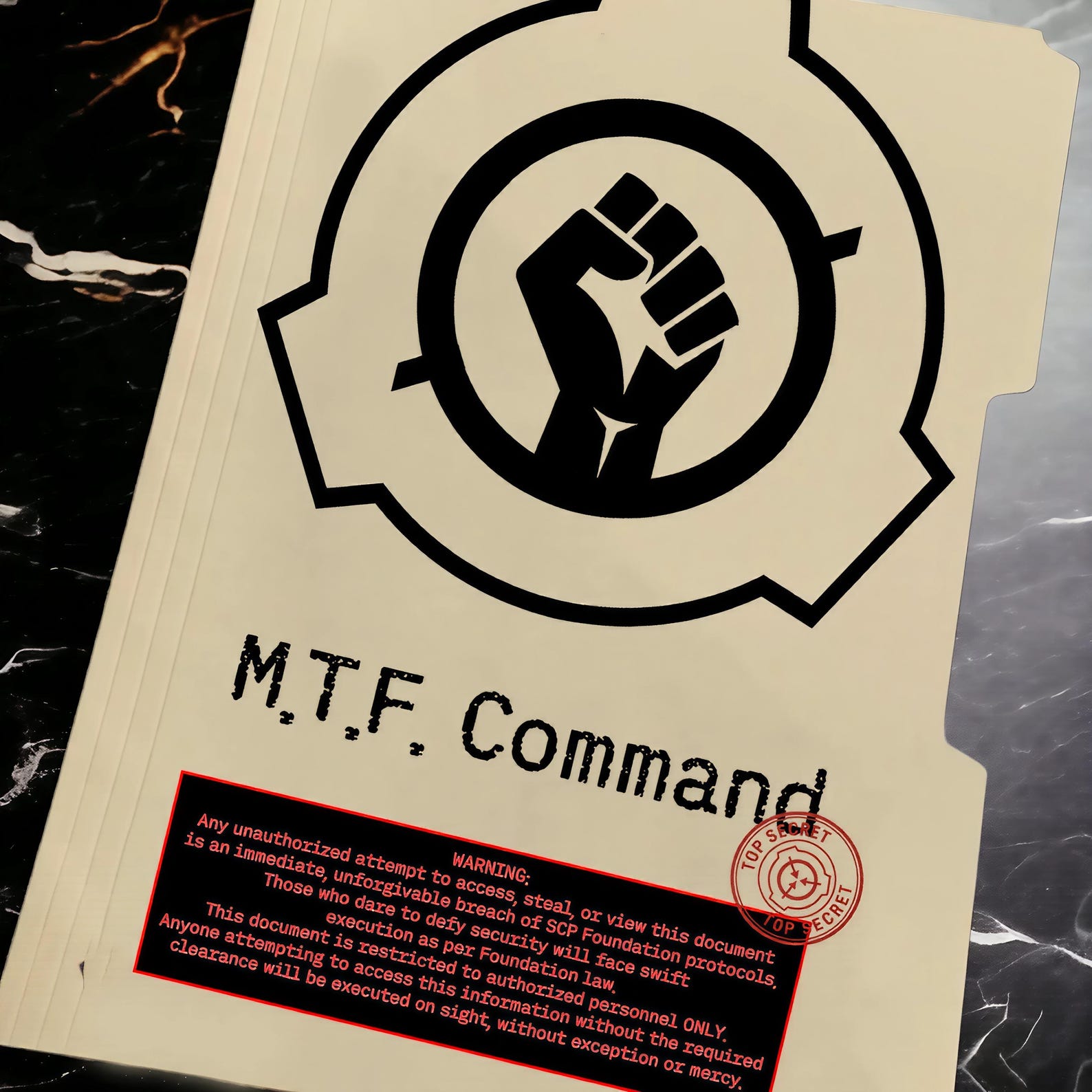 SCP MTF Folder Secure Contain Protect Cosplay Note Euclid Keter Safe ...