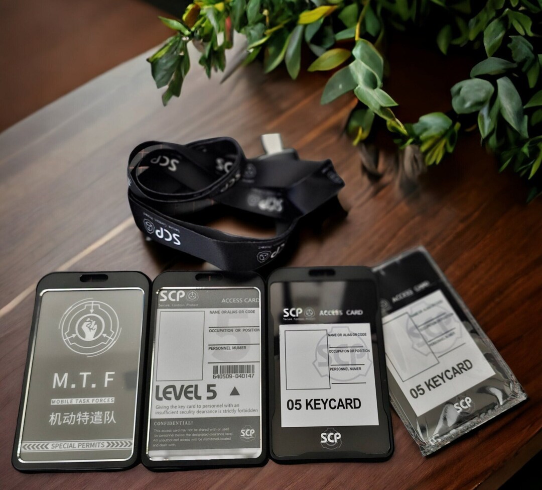 SCP Access Cards / SCP Cosplay ID Cards / Plastic Cards / Protective ...