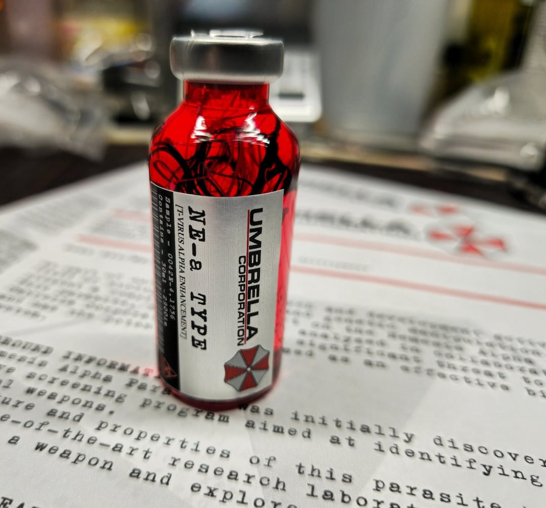 Resident Evil Nemesis Alpha Parasite Cosplay Horror Sample Vial - Etsy UK