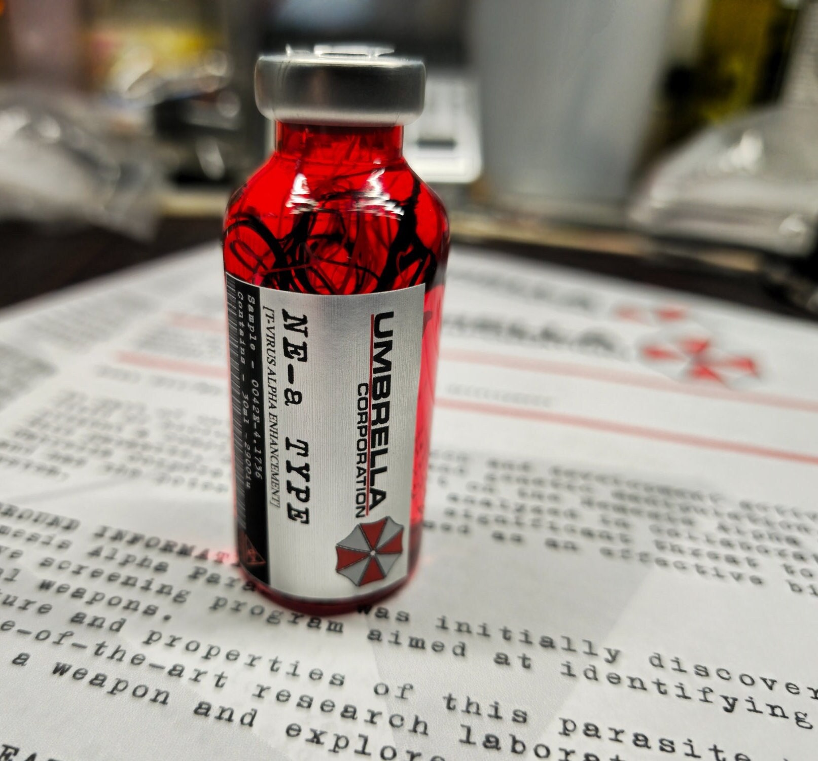 Resident Evil Nemesis Alpha Parasite Vial – Handmade Cosplay Prop ...