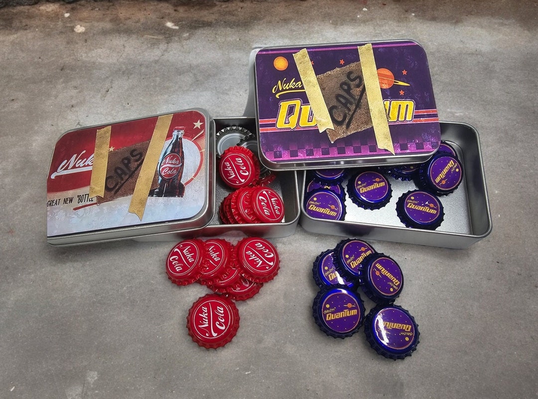 Fallout Nuka Cola Quantum Caps Cosplay Bottle Cap Box With X20 Bottle ...