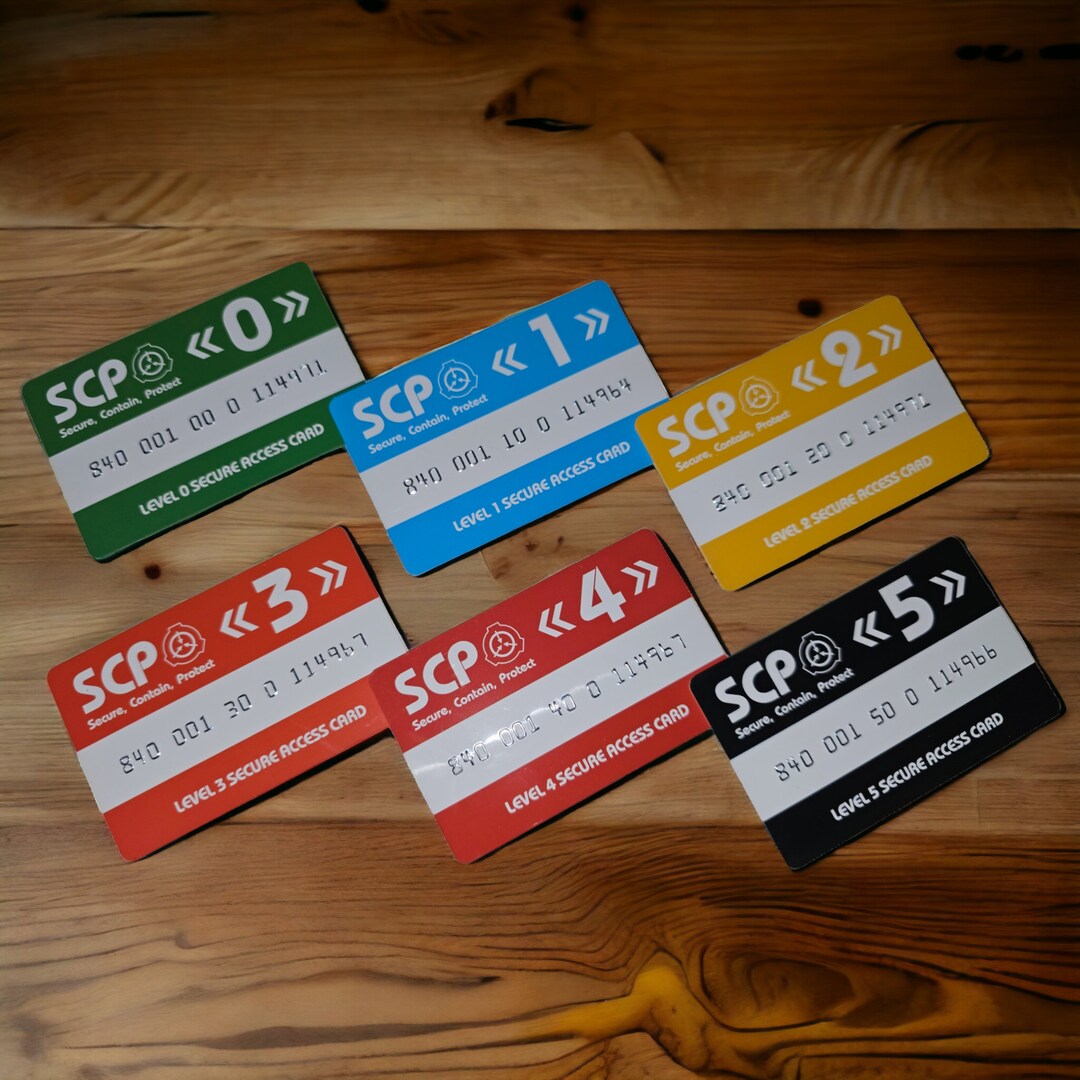 SCP Access Cards V5 / Cosplay ID Cards / Plastic Cards / - Etsy UK