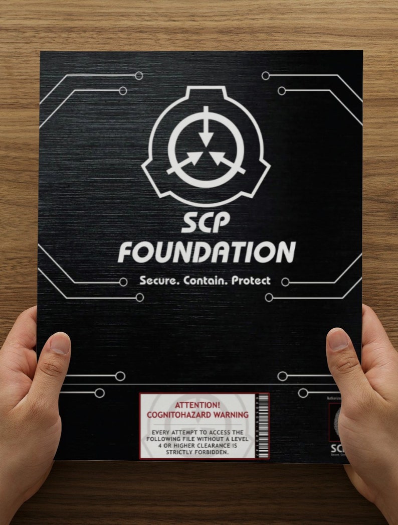 SCP Secure Contain Protect Secret Classified Cosplay Decoration ...