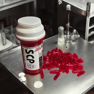 SCP-500 Panacea Cosplay Secure Contain Protect Decoration Fanart Pills Safe Euclid Keter Dr ...