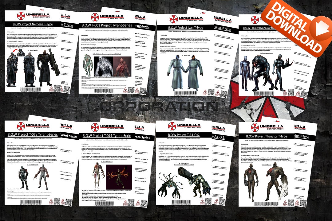 Resident Evil Project Tyrant Intel Lore Info Fanmade Information ...
