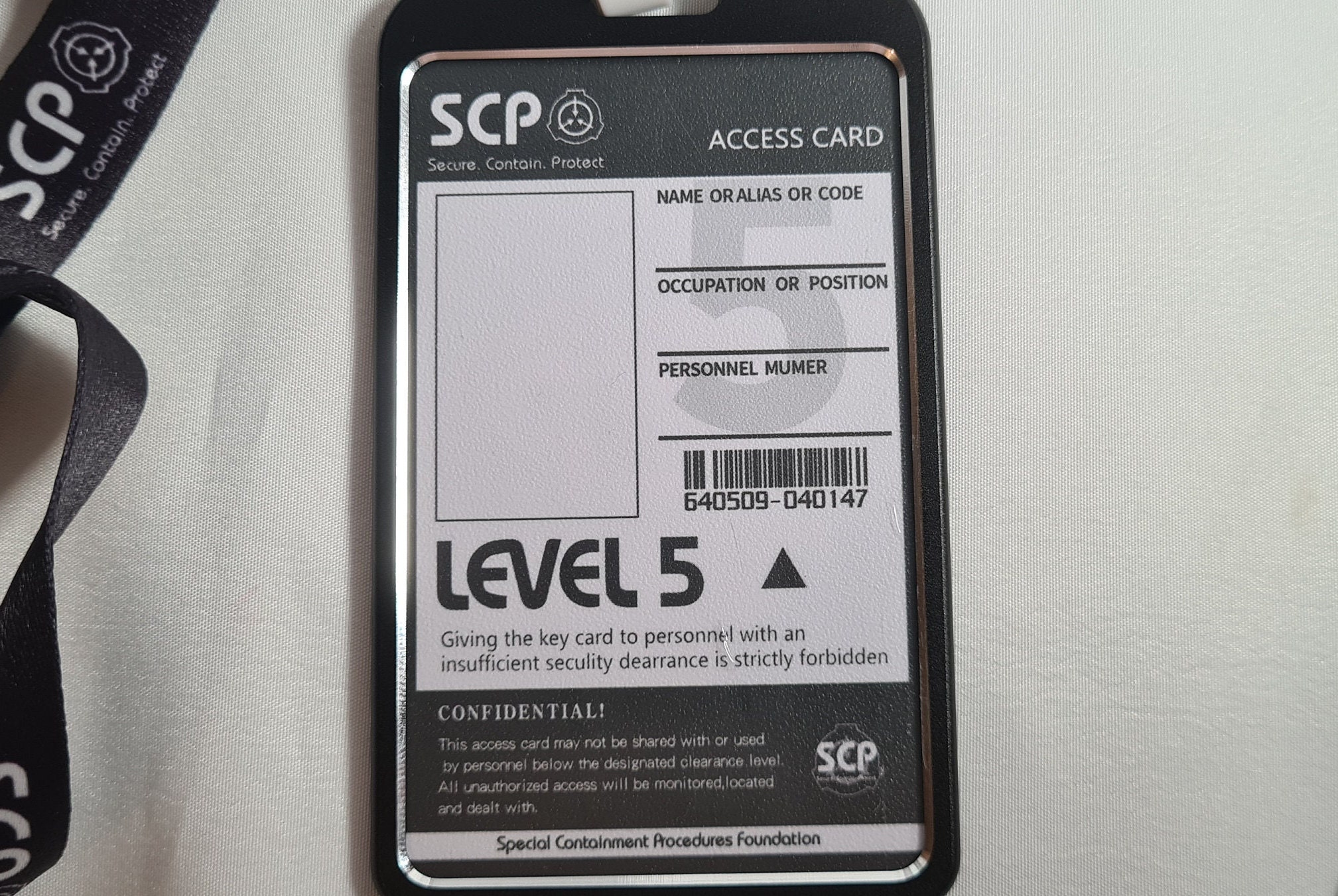 SCP Access Cards / SCP Cosplay ID Cards / Plastic Cards / - Etsy Australia