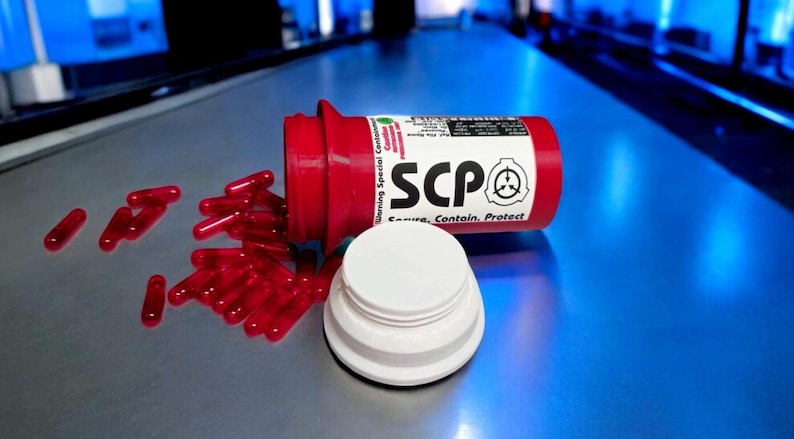 SCP-500 Panacea Cosplay Secure Contain Protect Decoration Fanart Pills ...