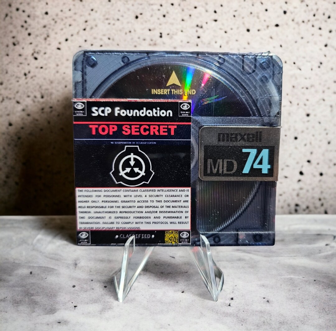 SCP Data Minidisk Creepypasta Secure Contain Protect Cosplay Decoration ...