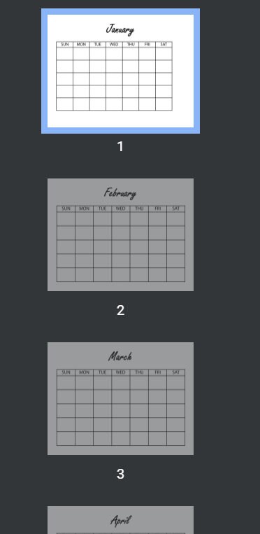 Simple Blank Calendar Instant Download PDF Calendar - Etsy