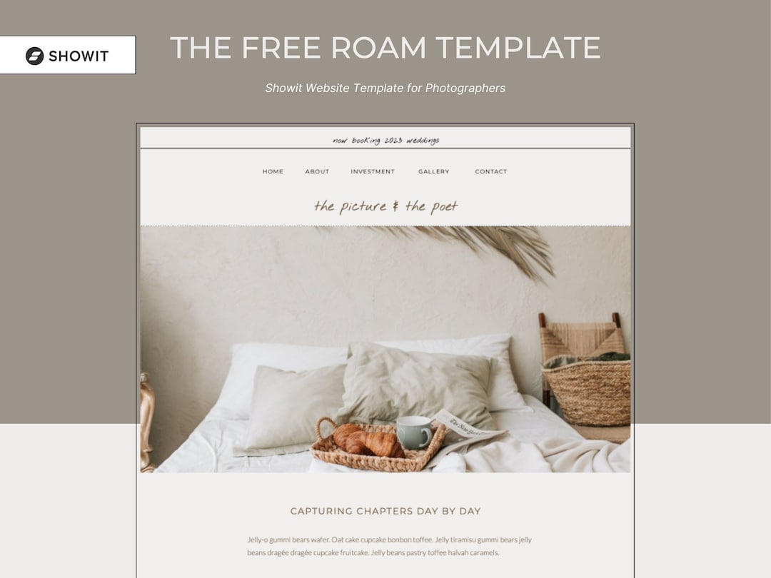 Boho Showit Website Template, Photographers Website Template, Earthy ...