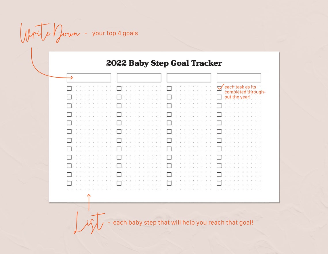 Goal Tracker Printable, Goal Reminder, Minimalist Print, to Do ...