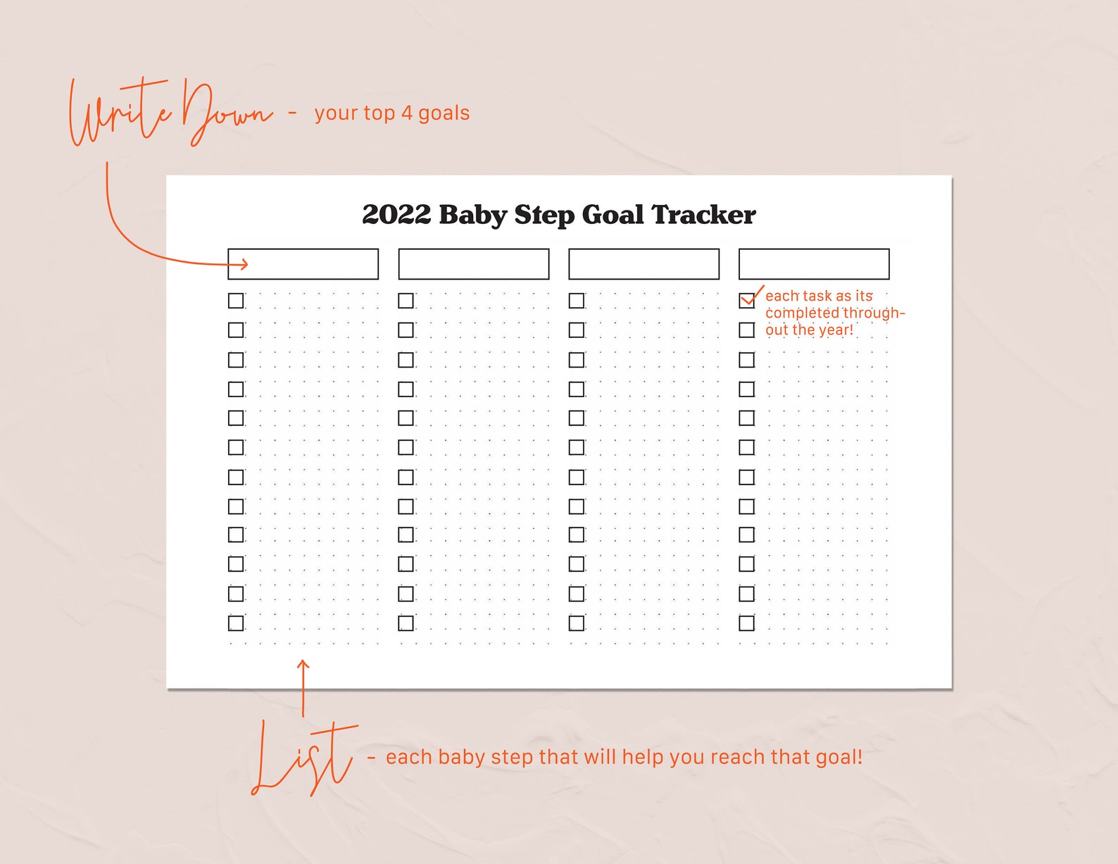 Goal Tracker Printable, Goal Reminder, Minimalist Print, to Do ...