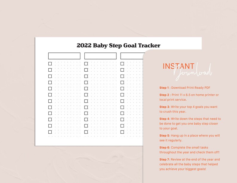 Goal Tracker Printable, Goal Reminder, Minimalist Print, to Do ...