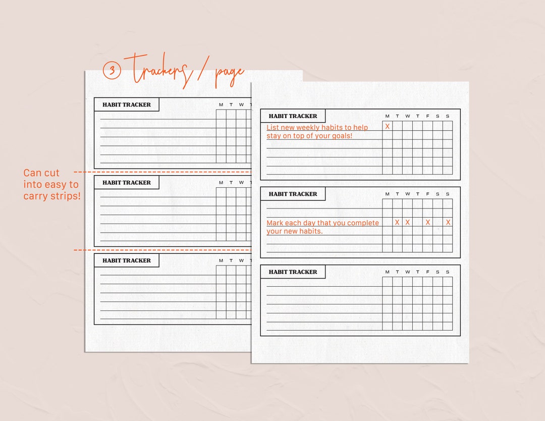 Weekly Habit Tracker, Habit Tracker Printable, Instant Download Planner ...