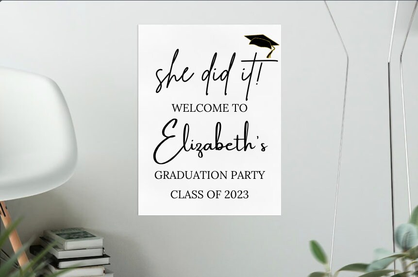 Graduation Poster Template Editable, Editable Graduation Poster 18x24in ...