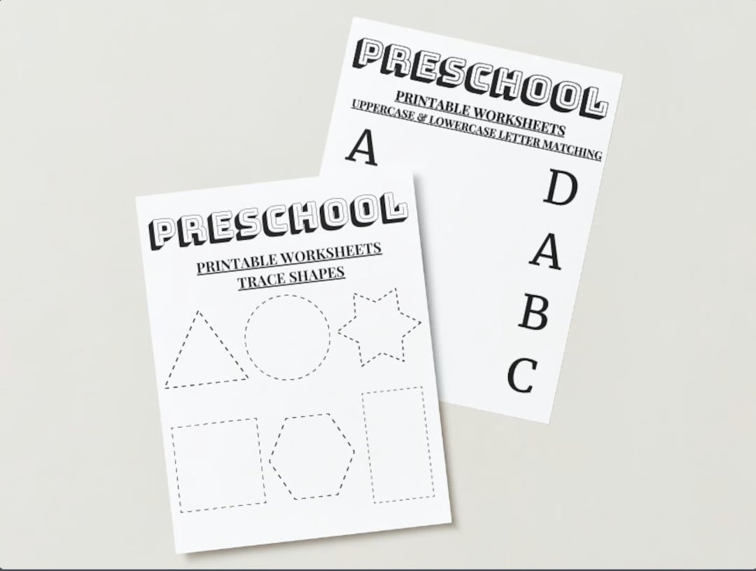 Preschool Printable Worksheet Editable, Digital Preschool Printable ...