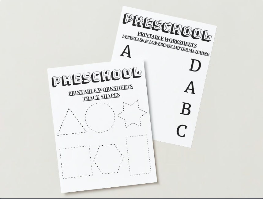 Preschool Printable Worksheet Editable, Digital Preschool Printable ...