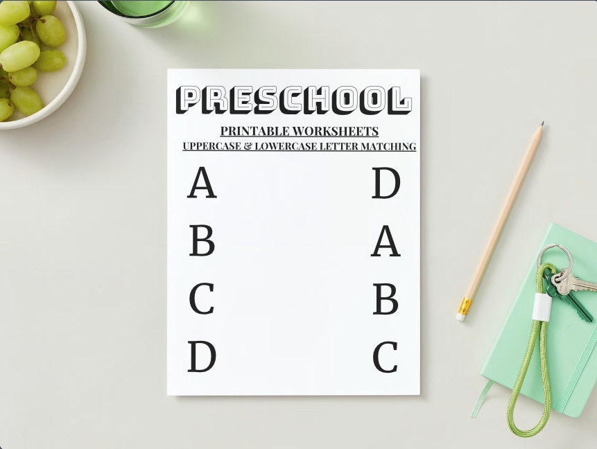 Preschool Printable Worksheet Editable, Digital Preschool Printable ...