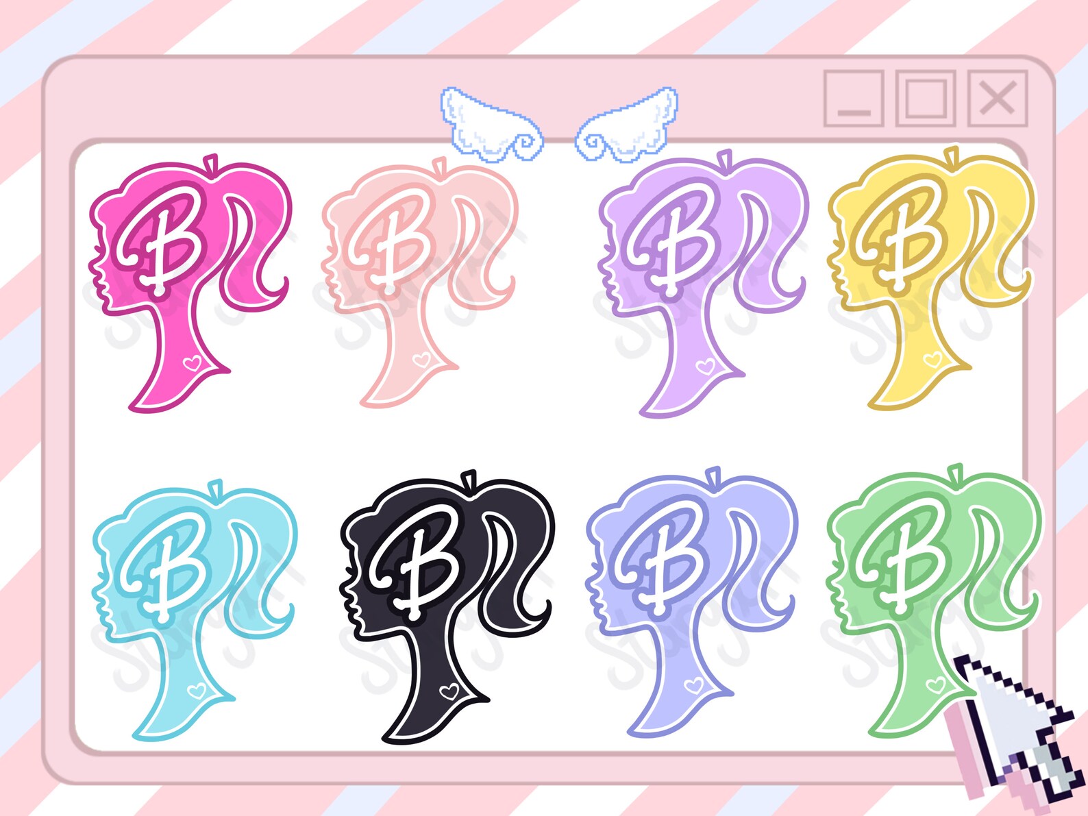 Barbie Sub Badges / Barbie Bit Badges / Bits Cheering Barbie Badges for ...