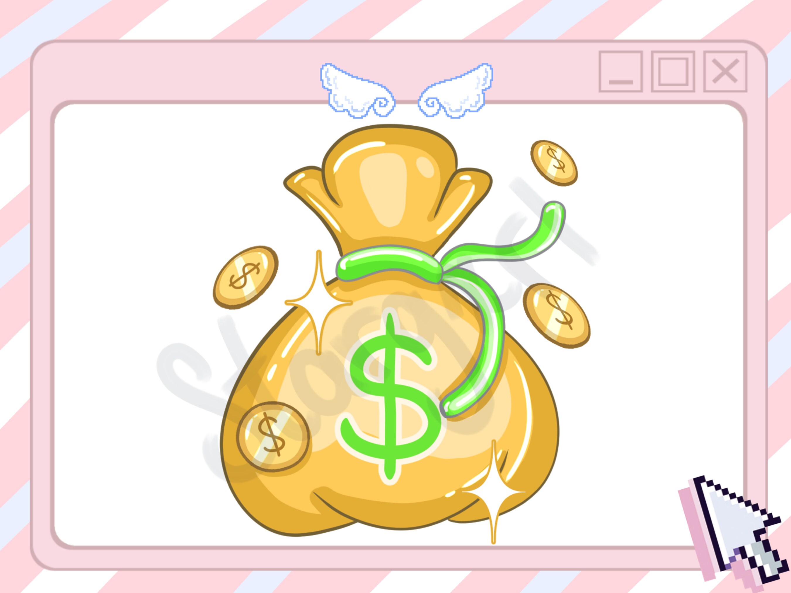 Brown Money Bag Twitch / Discord Emote for Donations / Donate for ...