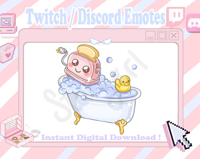 Pink Money Bag Twitch Emote for Donations / Donate Emote for Streamers ...