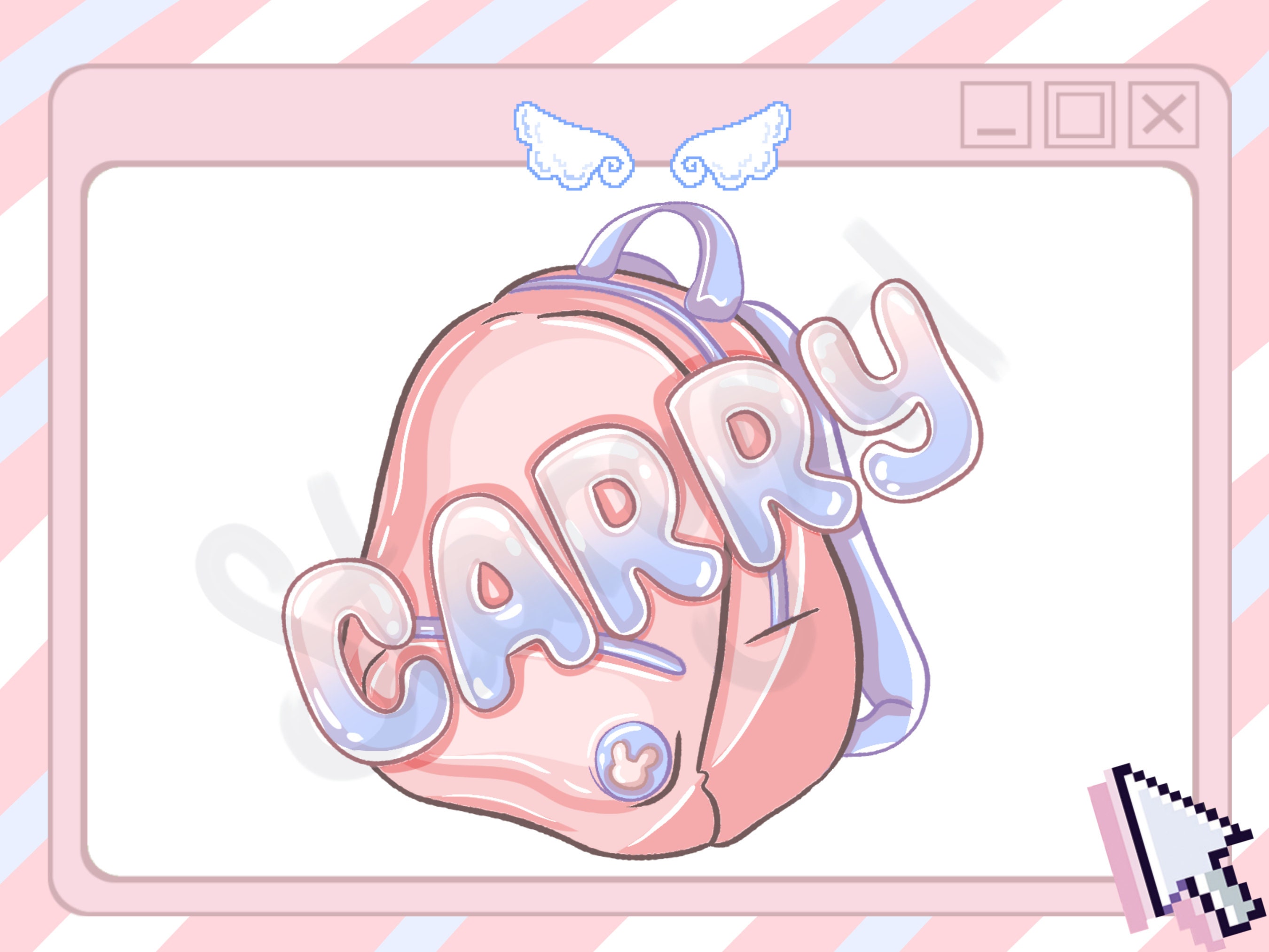 Backpack Carry Twitch / Discord Emote / Funny Carry Emote for Streamers ...