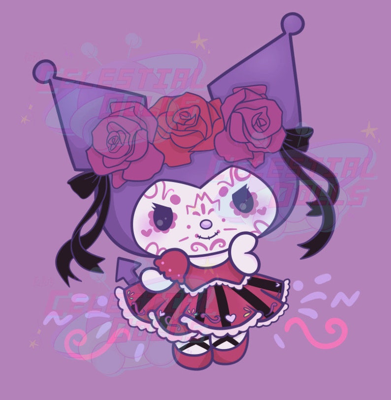 Kawaii Goth Kuro Mexican Doll PNG - Etsy