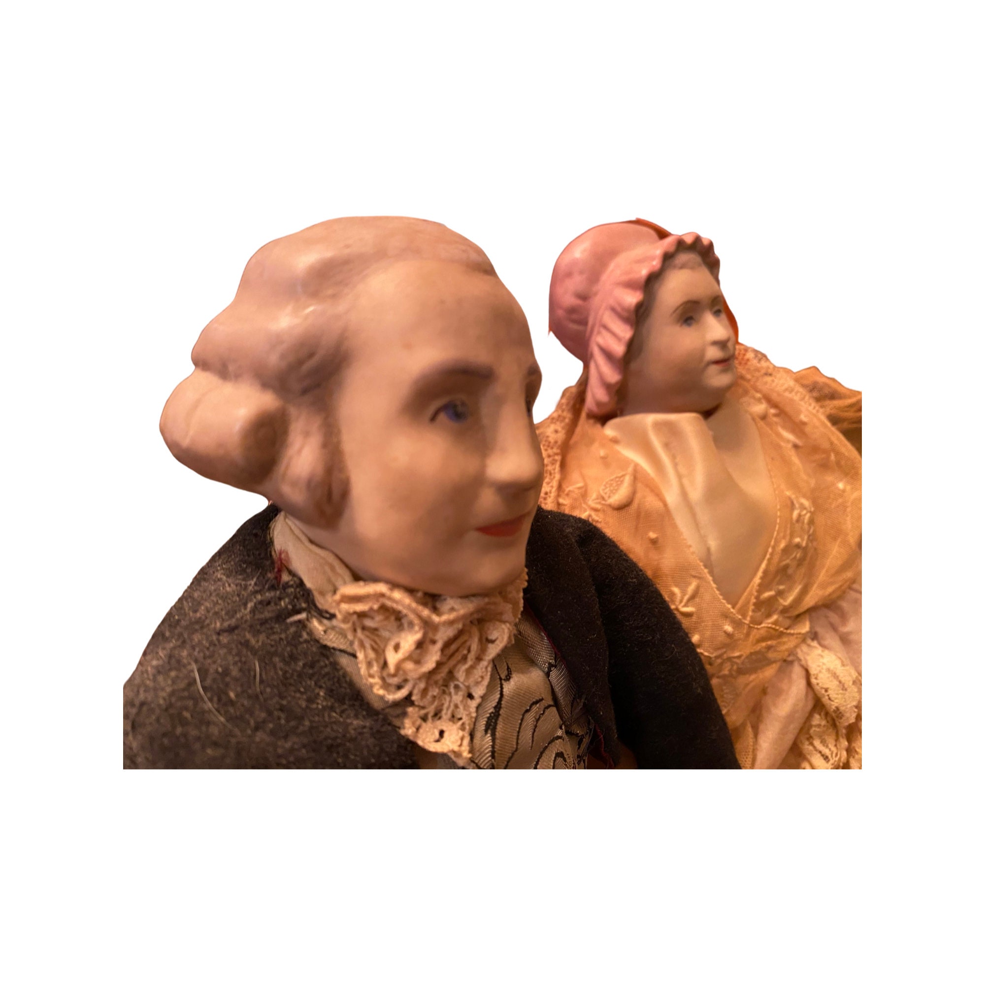 George Washington Martha Washington Porcelain Dolls Vintage Pair - Etsy