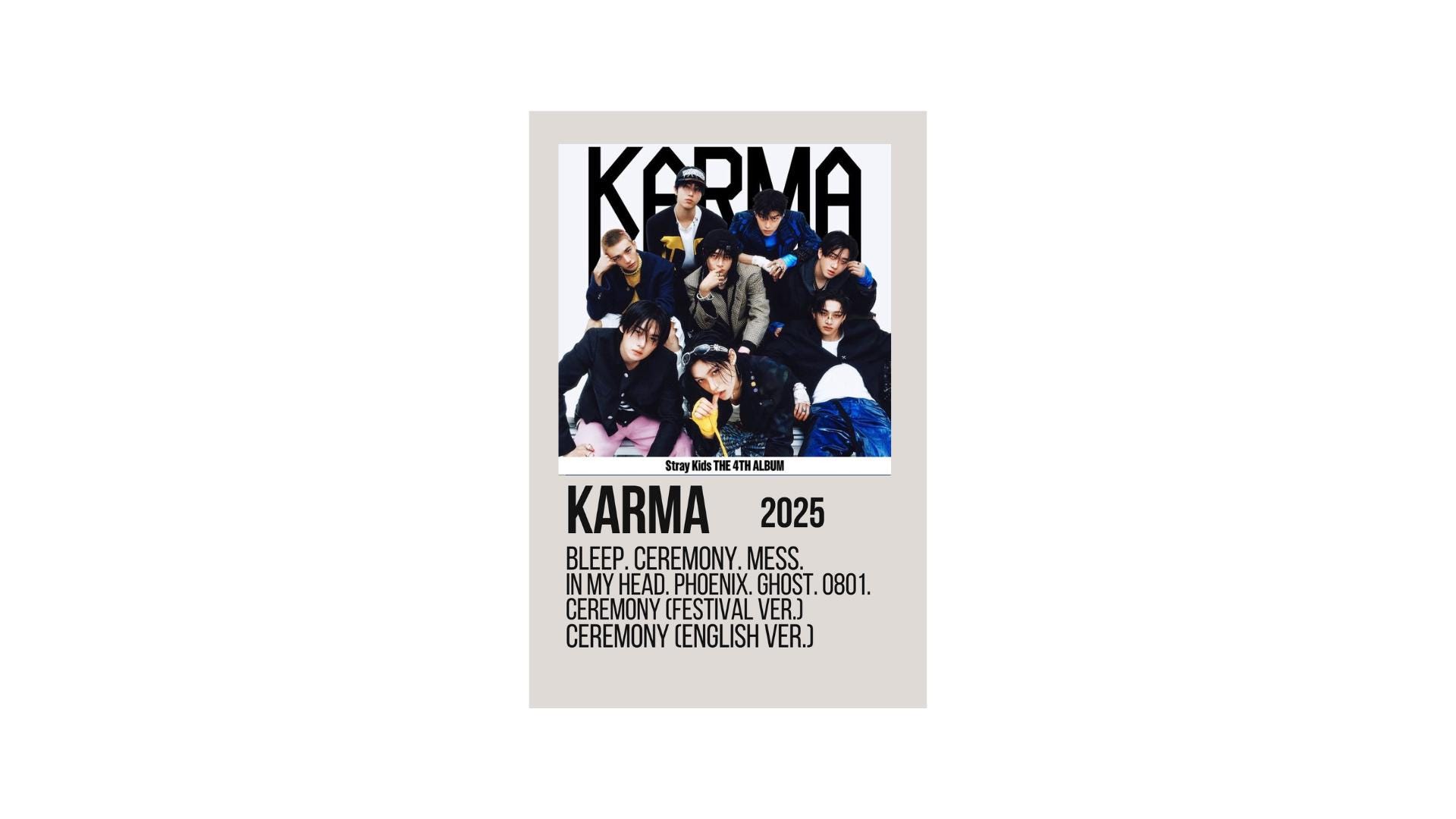 Karma Album Cover Poster / Stray Kids Album Cover Poster / Stray Kids ...