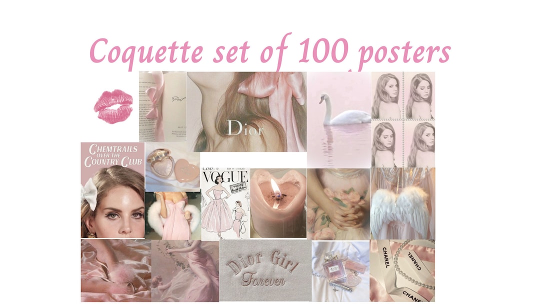 Coquette Aesthetic Poster Set of 100 / Gloomy Coquette Poster ...