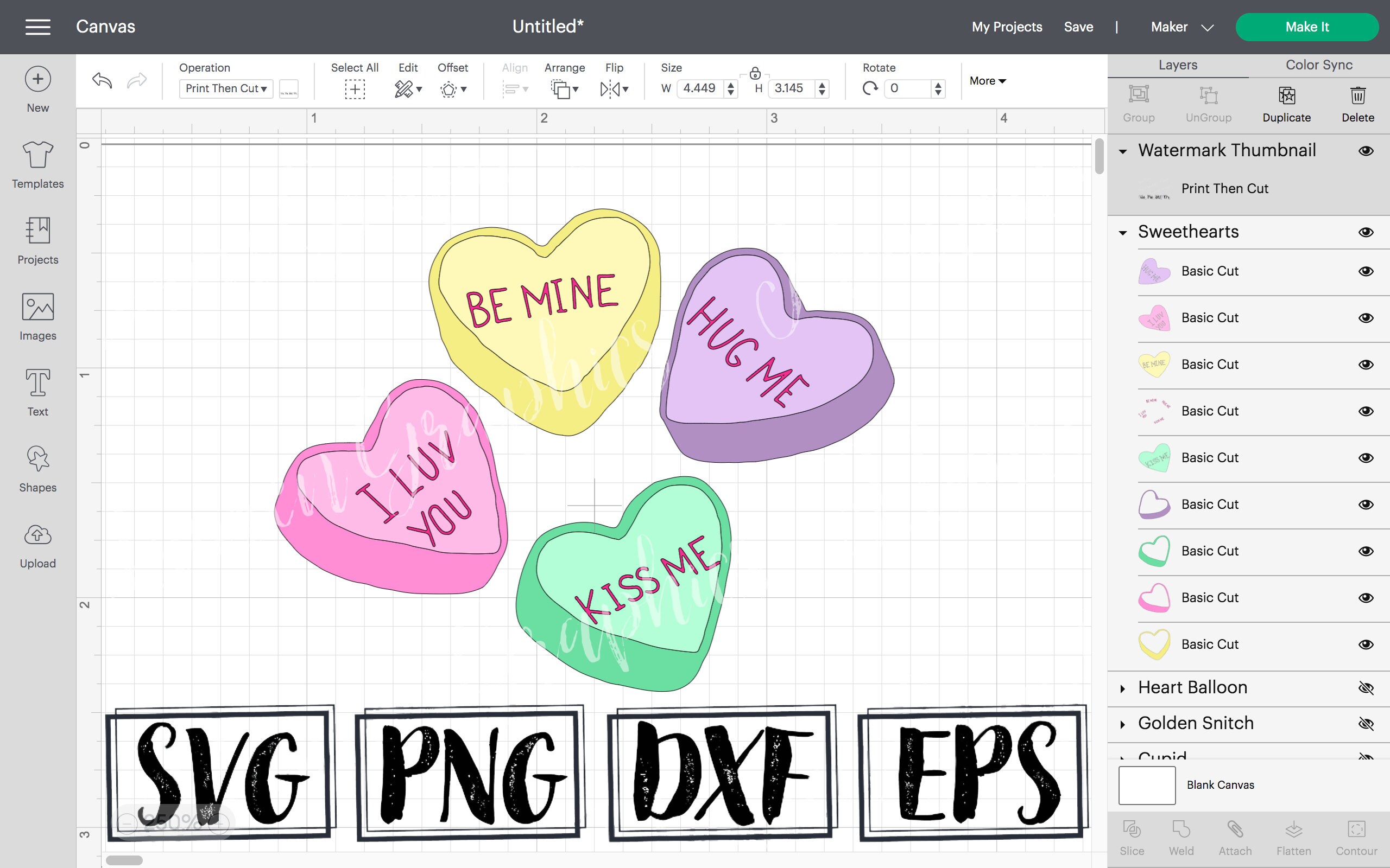 Valentine's Day Sweethearts Candy SVG - Etsy