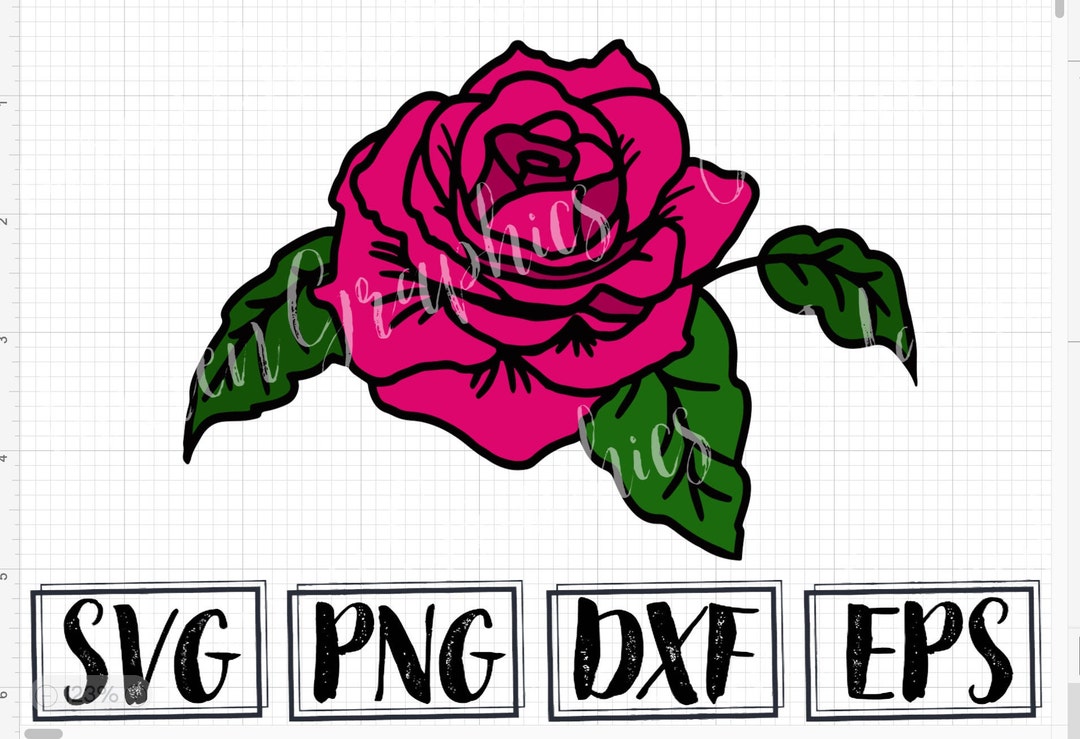 Dark Pink Rose SVG | Digital Art | Clipart - Etsy