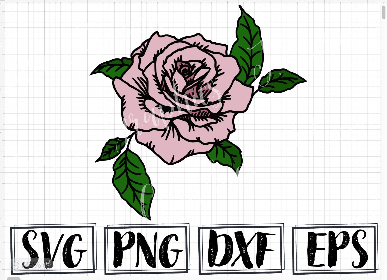 Blush Pink Rose SVG | Digital Art | Clipart - Etsy