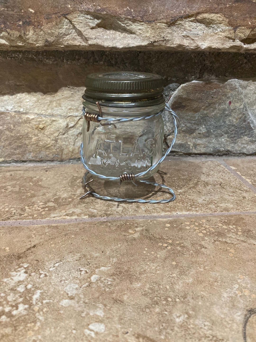 Antique Atlas Mason Jar - Etsy
