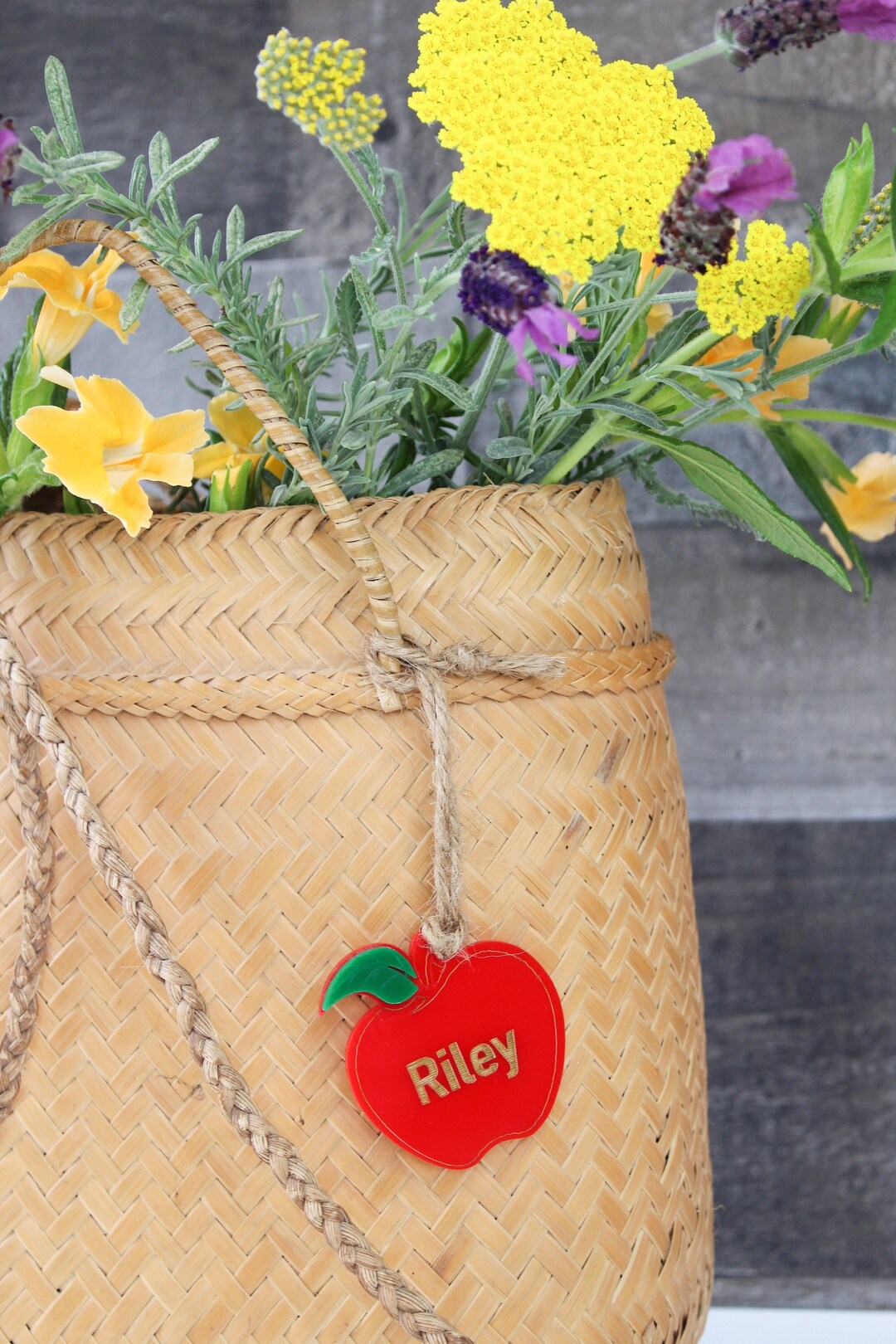 Teacher Appreciation Gift Tag Personalized Apple Shaped Tag ...