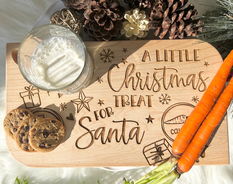 Santas Tray, A Little Christmas Treat for Santa, Milk and Cookies Tray ...