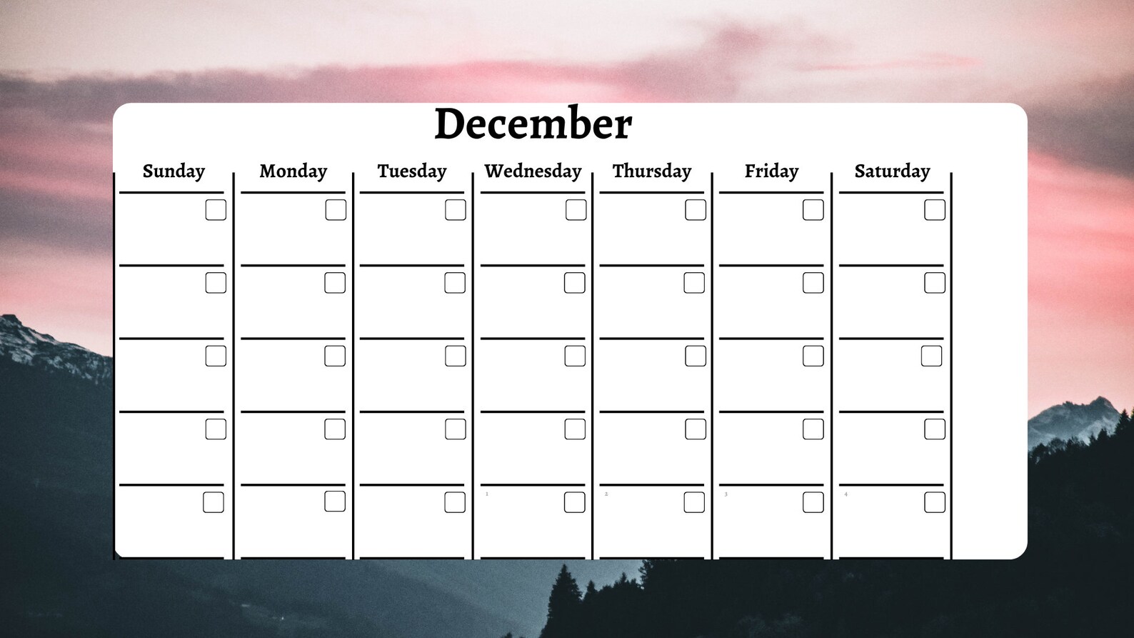 12 Month Blank Calendar, Printable Calendar, Downloadable Calendar - Etsy