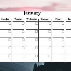 12 Month Blank Calendar, Printable Calendar, Downloadable Calendar - Etsy