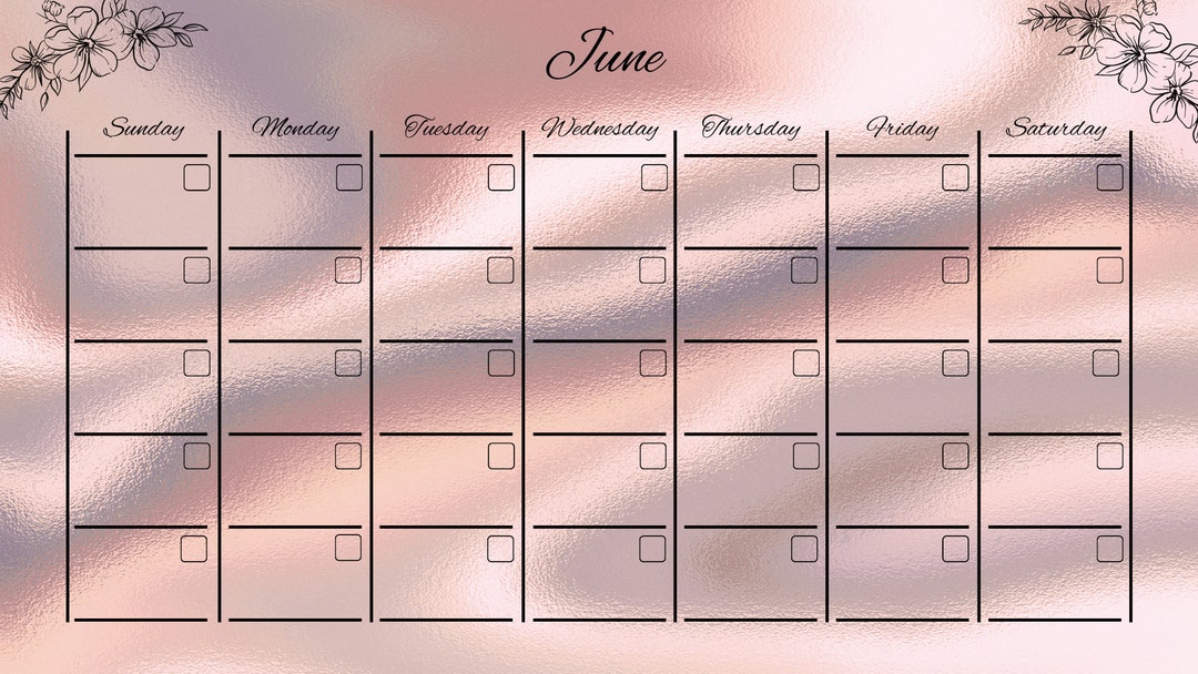 12 Month Blank Calendar - Etsy