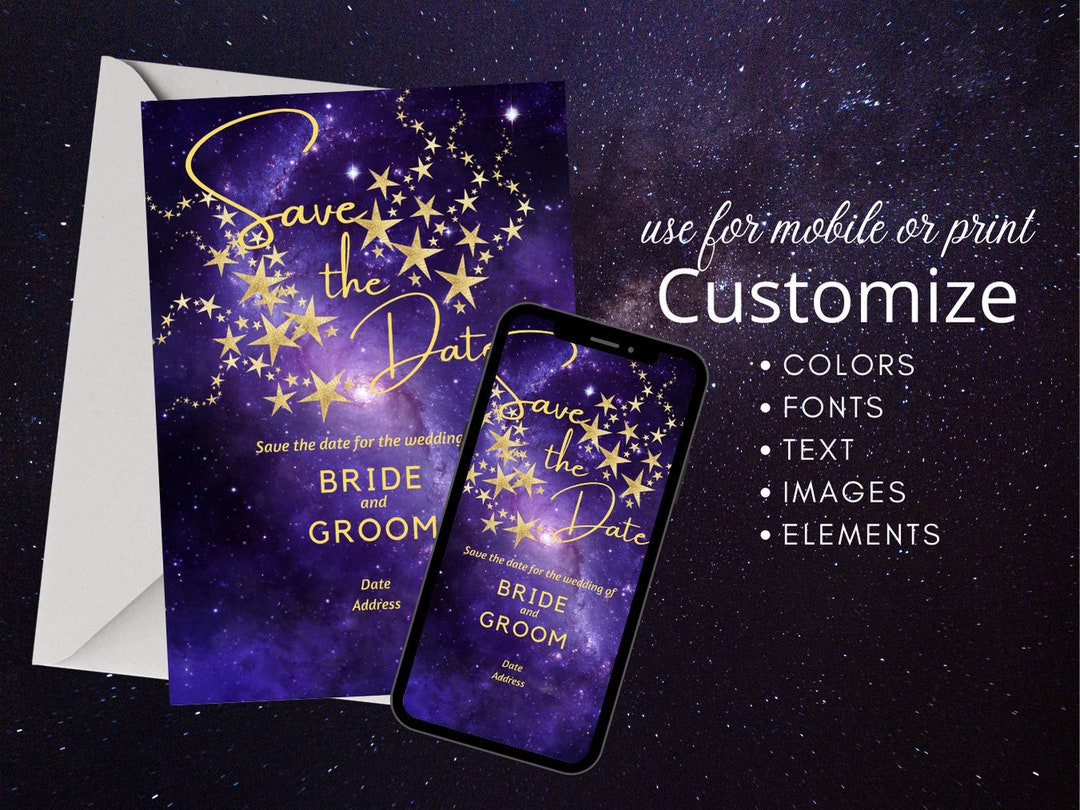 Galaxy Wedding Invitations | Fairy Tale Wedding | Invitation Suite ...