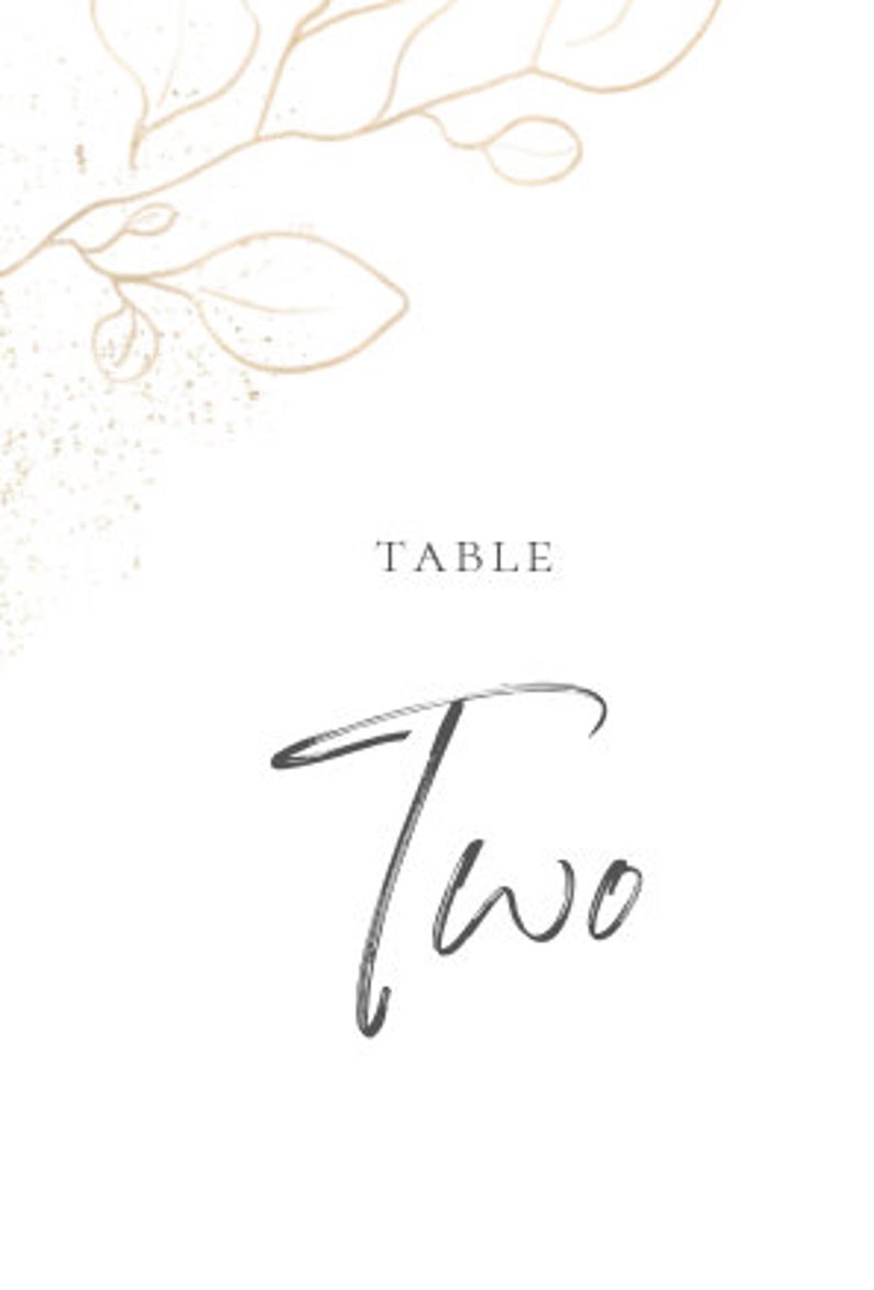 Wedding Table Numbers Printable - Etsy