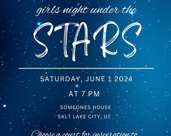 Velaris Starfall Party Invitation, Digital Party Invitation, A Court of ...