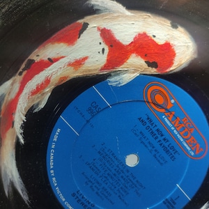 Koi Fish Hand-painted Vinyl Record - Etsy