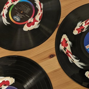 Koi Fish Hand-painted Vinyl Record - Etsy