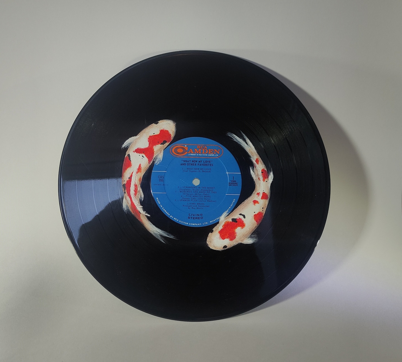 Koi Fish Hand-painted Vinyl Record - Etsy