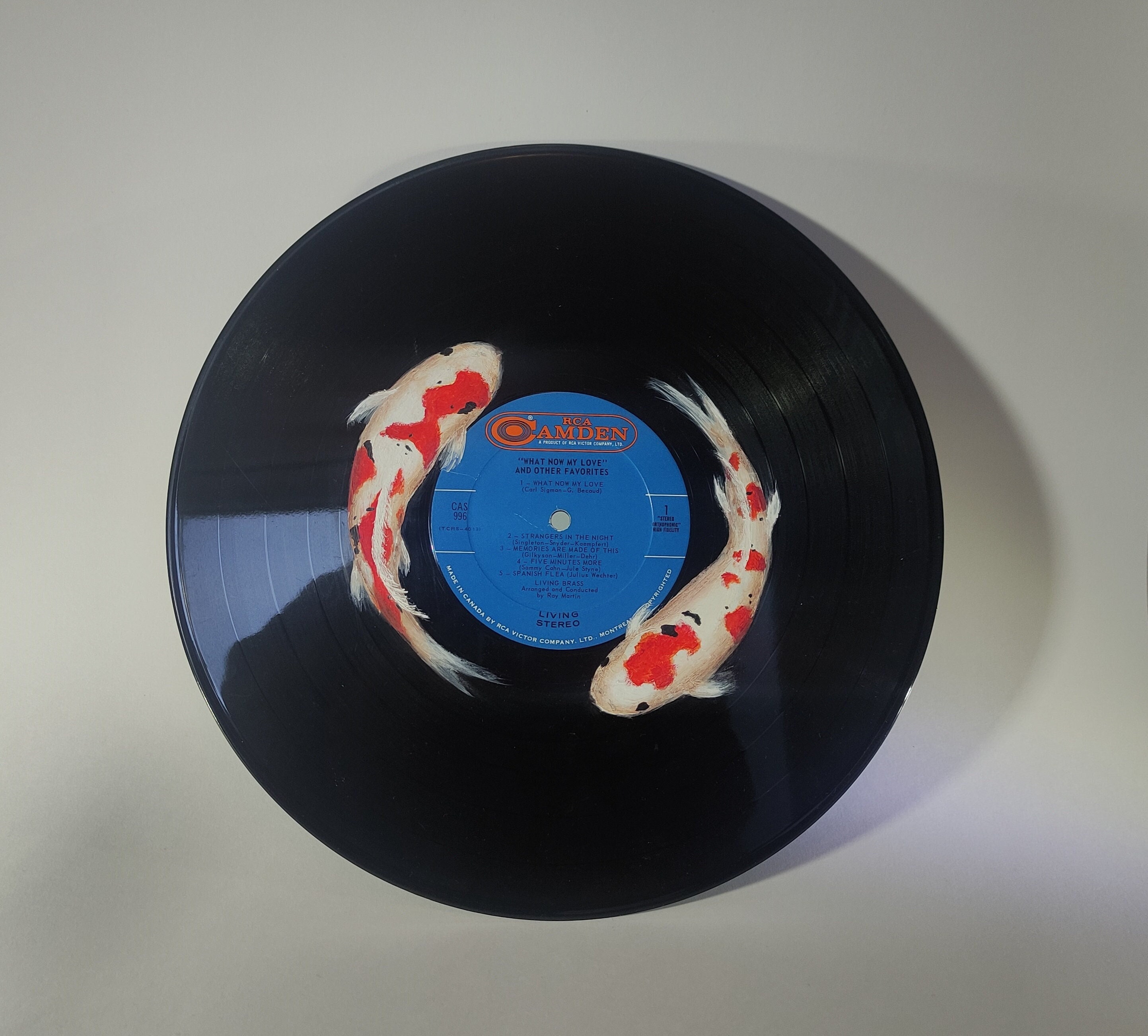 Koi Fish Hand-painted Vinyl Record - Etsy