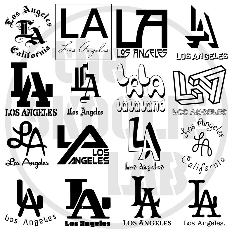 MEGA Pack of LA Initials 16xdesigns - Etsy