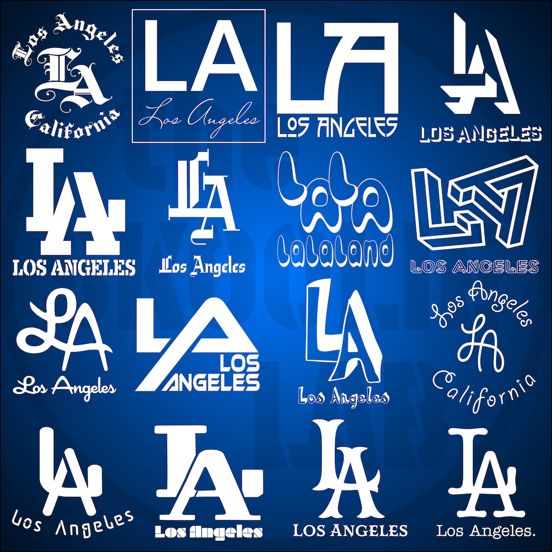 MEGA Pack of LA Initials 16xdesigns - Etsy