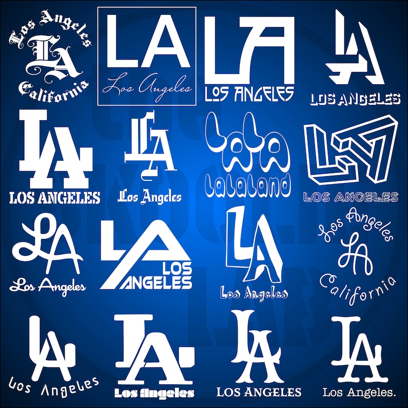 MEGA Pack of LA Initials 16xdesigns - Etsy